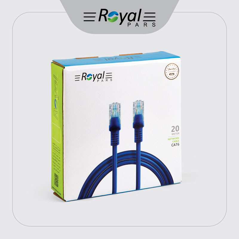 کابل شبکه CAT6 رویال 3 متری - رویال