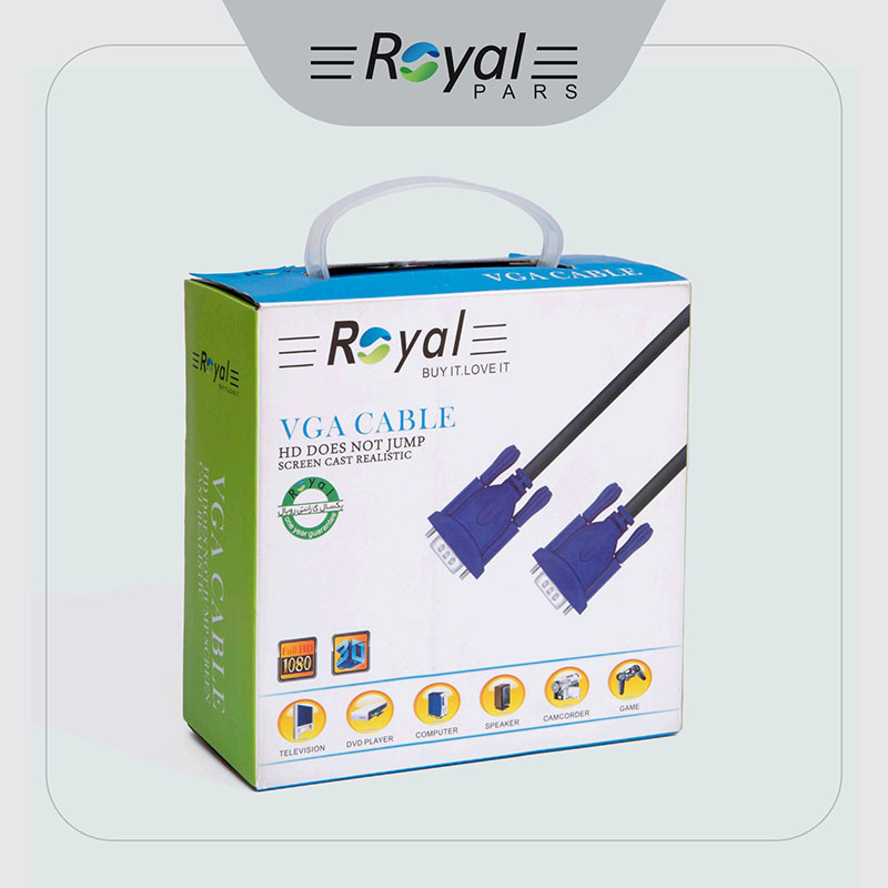 کابل VGA 3+4 رویال 1.5 متری - رویال