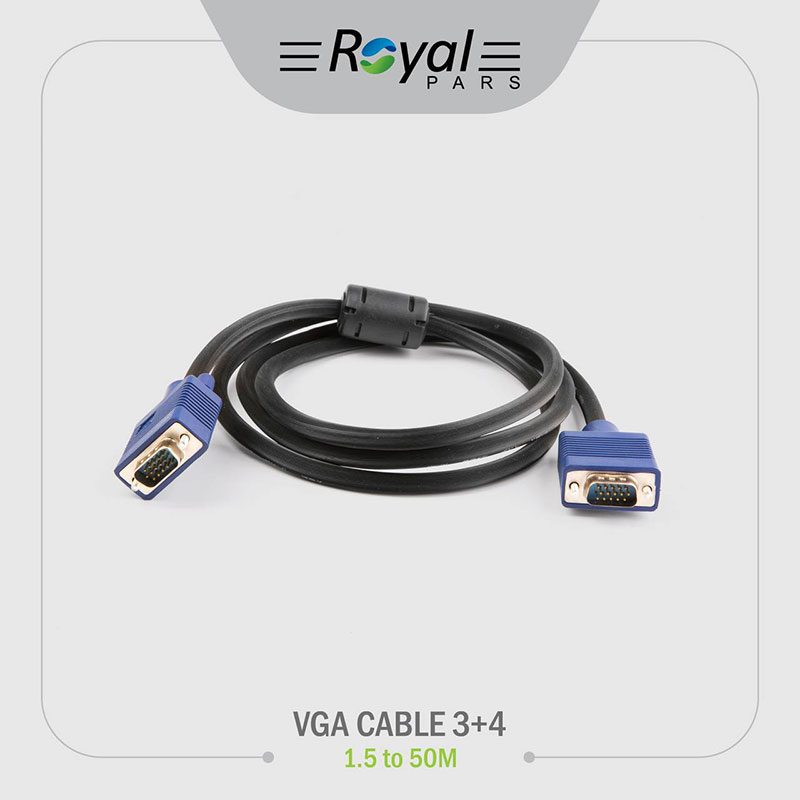 کابل VGA 3+4 رویال 1.5 متری - رویال